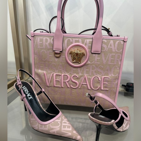 Versace | Bags | Authentic Versace Purse And Matching Heels Size 8 ...